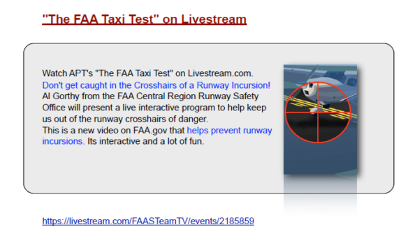 The FAA Taxi-Test on Livestream - Victory Lodge 1725